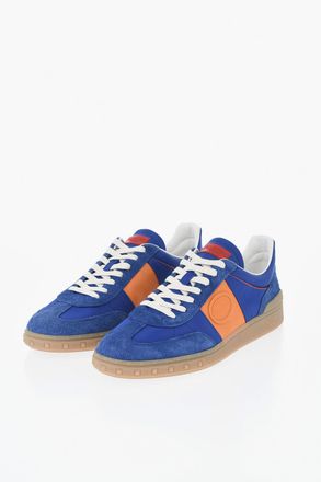 Valentino GARAVANI Low-Top-Sneaker aus Leder und Textil mit Logodetails Valentino