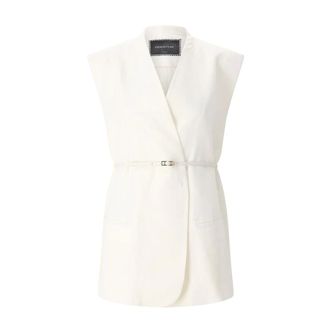 Fabiana Filippi Femme, Vestes, Blanc, Taille: 42 FR Long Vest
