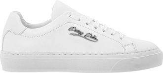 Philipp Plein Femme, Chaussures, Blanc, Taille: 35 EU Low-Top Baskets Signature