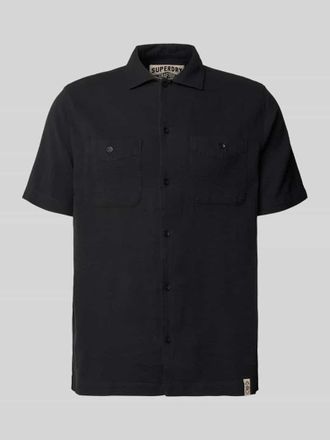 Superdry Regular Fit Freizeithemd mit Kentkragen und Brusttaschen