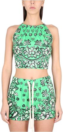 Red Valentino Femme, Maillots de bain, Vert, Taille: 36 FR Haut Court Dos Nu