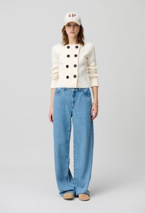 Claudie Pierlot Cardigan laine m&eacute;lang&eacute;e boutonn&eacute;