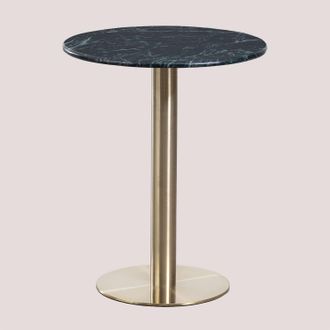 Sklum Runder Bartisch aus Cosmopolitan Marmor Champagner-Gold &Oslash;60 cm