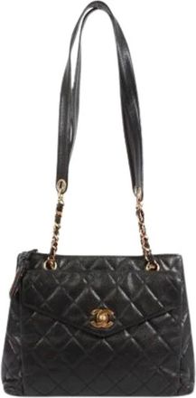 Chanel Pre-owned Vintage Tote Bag - Femme - Pre-owned - Noir - Taille: ONE Size