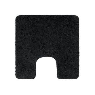 Spirella Tapis de Bain Microfibre Highland - Antid&eacute;rapant, S&eacute;chage Rapide et Lavable - 100% Polyester Doux et Durable - Noir - 55 x 55 cm