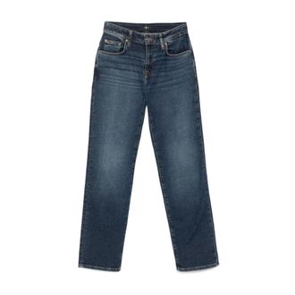 7 For All Mankind Blaue Jeans mit Abgenutztem Effekt - - Jeans - Damen - Blau - W24
