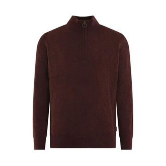 Barbour Holden Half Zip Pullover - - Knitwear - Herren - Rot - L