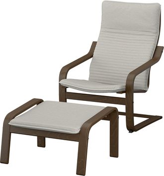 IKEA PO&Auml;NG Sessel und Hocker