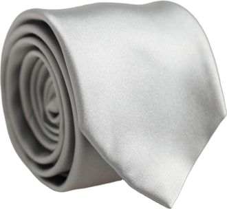 Dolce & Gabbana Silk Satin Necktie - Gray