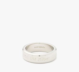 Kate Spade New York Find The Silver Lining Idiom Ring