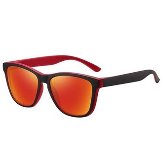 Generic Lunettes De Soleil Polaris&eacute;es For Hommes Et Femmes, Monture Carr&eacute;e Tendance.(Red)