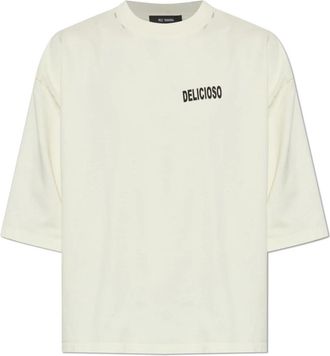 Willy Chavarria Homme, Tops, Beige, Taille: M T-Shirt avec Imprim&eacute;