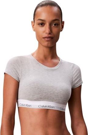 Calvin Klein Brassi&egrave;re Femme T-Shirt Col Haut, Gris (Grey Heather), M