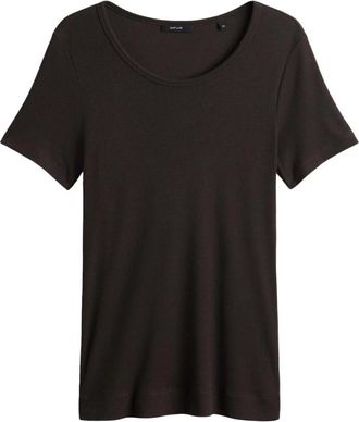 OPUS Oberteil mit kurzen &Auml;rmeln - - Tops - Damen - Braun - M