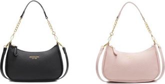 Generic Sac &agrave; bandouli&egrave;re en cuir PU pour femmes, sac &agrave; bandouli&egrave;re polyvalent sous les bras pour le travail, le Shopping, les voyages quotidiens