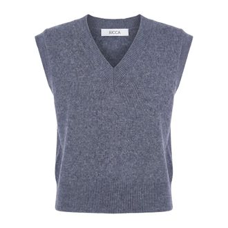 Jucca Maille col V - Femme - Pulls - Gris - Taille: 38 FR