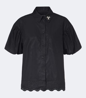 Simone Rocha Chemise en coton &agrave; ornements