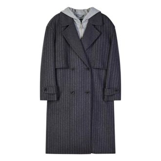 Patrizia Pepe Nadelstreifen-Zweireiher - - Coats - Damen - Grau - XS
