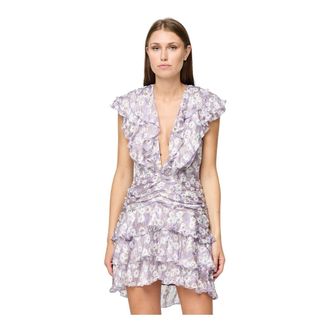 Sabina Mus&aacute;yev Kurzes Blumenmusterkleid mit R&uuml;schen - - Dresses - Damen - Mehrfarbig - S