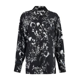 Victoria Beckham Floral Print Long Sleeve Shirt - - Blouses & Shirts - Damen - Schwarzk - XS