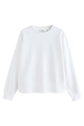 Next Sweater Sweatshirts mit fransigem Saum 100 % Baumwolle (1-tlg)