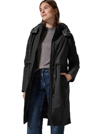 Cecil Damen B101059 2in1 Trench Coat, Schwarz, XXL EU