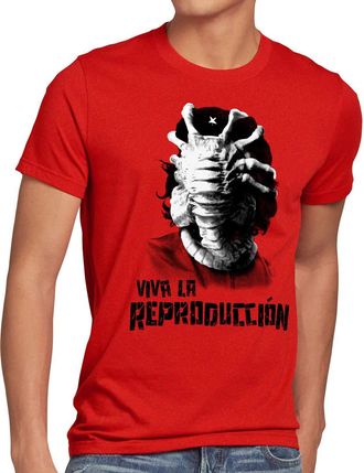 style3 Viva Facehugger T-Shirt Herren Revolution Revolution Liberta Xenomorph, Gr&ouml;&szlig;e:XXL, Farbe:Rot
