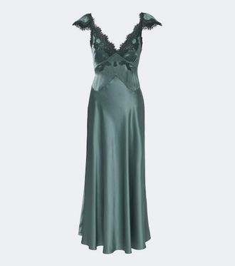 D&ocirc;en D&ocirc;en Slipkleid Fiona aus Seidensatin mit Spitze