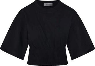 Sportmax Femme, Tops, Noir, Taille: 38 FR T-Chemises