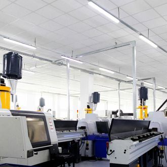 ETC Shop Led Deckenleuchte Wannenleuchte led Garagenlampe led R&ouml;hre, Reihenschaltung, strahlwassergesch&uuml;tzt, 1x led 36W 4320 Lumen neutralwei&szlig;, L&auml;nge 120 cm