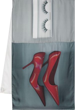 Acne Studios écharpe à imprimé photographique - Gris