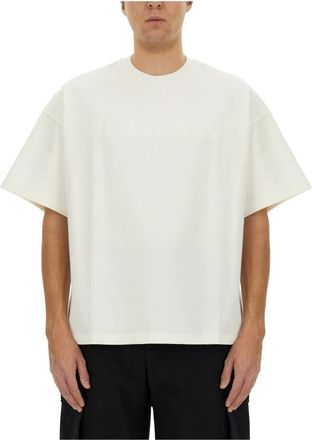 Jil Sander Homme, Tops, Blanc, Taille: XL T-Shirt CN SS