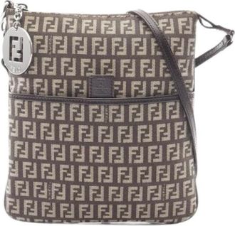 Fendi Sac bandouli&egrave;re Vintage en toile Pre-owned - Femme - Pre-owned - Brun - Taille: ONE Size