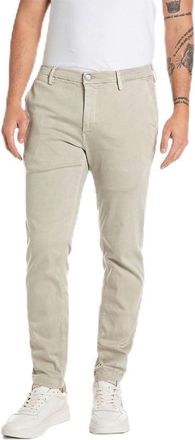 Replay Herren Chino Zeumar Slim-Fit Hyperflex X-Lite mit Stretch, Grau (Moon Grey 604), 31W / 30L