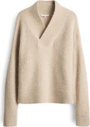OPUS Damen Pullover | PONELOPE Regular Strickpullover im Alpaka Wolle Mix Macadamia, 40