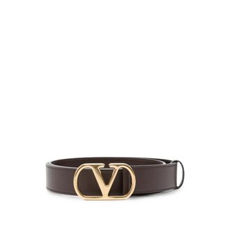 Valentino Garavani Logo-buckle Leather Belt