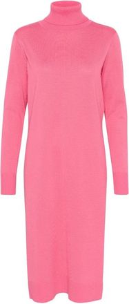 Saint Tropez MilaSZ Roll Neck Long Dress - - Dresses - Damen - Rosa - 2XL