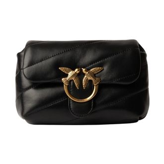 Pinko Pinko, Femme, Sacs, Noir, Taille: ONE Size Portefeuille en peau de mouton Love Baby Puff