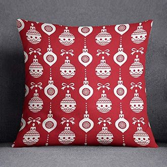 Questo Casa Weihnachtsbaum Kissenbezug mit Unsichtbarer Reißverschluss, Kissenhülle, Zierkissenbezug, Wohnkultur, Für Sofa, Kaffeestube, Größe: 45X45 cm - Entworf