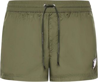 Dolce & Gabbana Homme, Maillots de bain, Vert, Taille: XL Short Boxer Swim Shorts