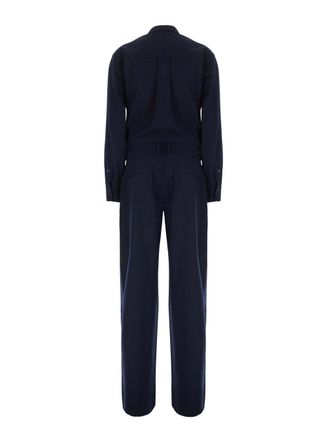 Pantaloni Torino Womens Jumpsuit With V-Neck Blue Flannel Jumpsuits Dress