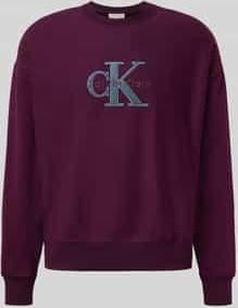 Calvin Klein Jeans Oversized Fit Sweatshirt mit Logo-Stitching Modell Premium