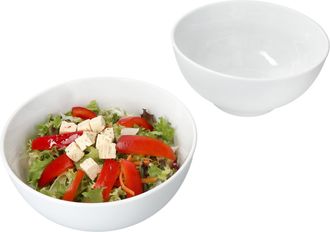 MamboCat 2er Set STABIL Salatschalen I &Oslash; 17,9cm, 660 ml I Porzellan-Sch&uuml;ssel ideal f&uuml;r Suppen, M&uuml;sli, Snacks, Salate & mehr I Bowl f&uuml;r Fr&uuml;hst&uuml;ck, Mittag, Kaffe