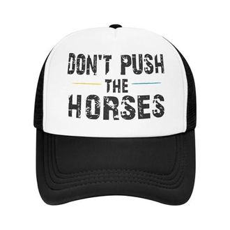 Generic Casquettes Baseball pour Hommes Hommes, Casquettes Golf en Maille dr&ocirc;le Dont Push The Horses Casquettes Golf en Maille dr&ocirc;le pour Femmes Chapeaux rafr