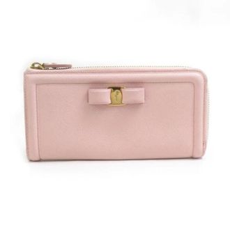 Ferragamo Pre-owned Leder Portemonnaie - - Pre-owned - Damen - Rosa - ONE SIZE