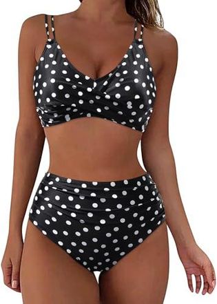 Generic Ensemble bikini pour femme sexy et &eacute;l&eacute;gant - Deux pi&egrave;ces - Triangle - Col en V - Push Up - Bikini de plage - Maillot de bain ventre plat - Haut de bik