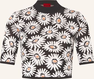 HUGO BOSS Hugo Strickshirt Slipina weiss