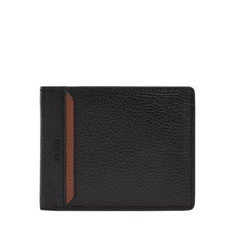 Fossil Mens Huntington Bi-Fold Wallet, Black