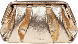 Themoir&egrave; Clutches - Structured Metallic Gold Vegan Leather Handbag - Gr. unisize - in Beige - f&uuml;r Damen