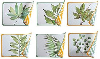 Villa D'Este Home Tivoli Oriental Botanique Platzdeckchen, doppelseitig aus PVC, 6 St&uuml;ck